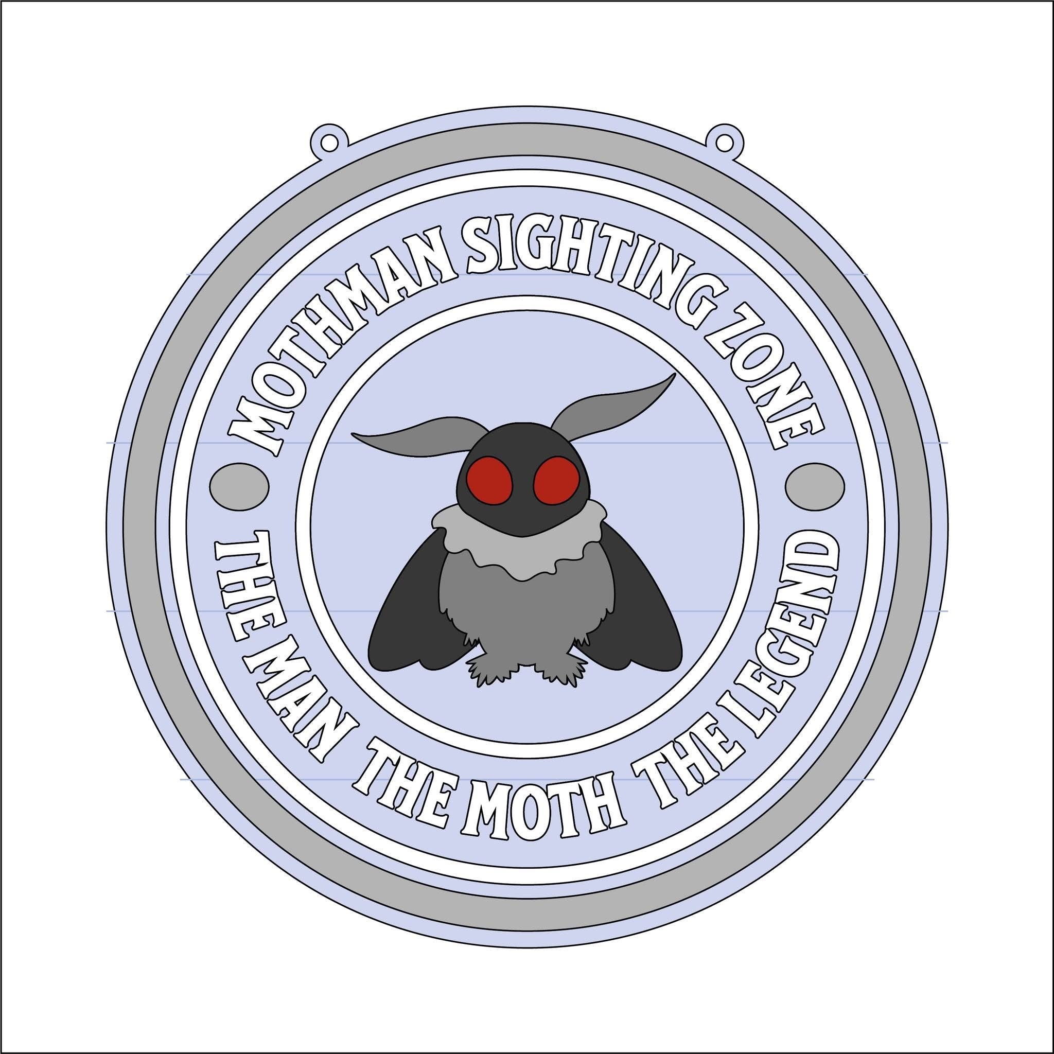 20cm Mothman Sighting Zone Sign – ÄRTHAUS 52