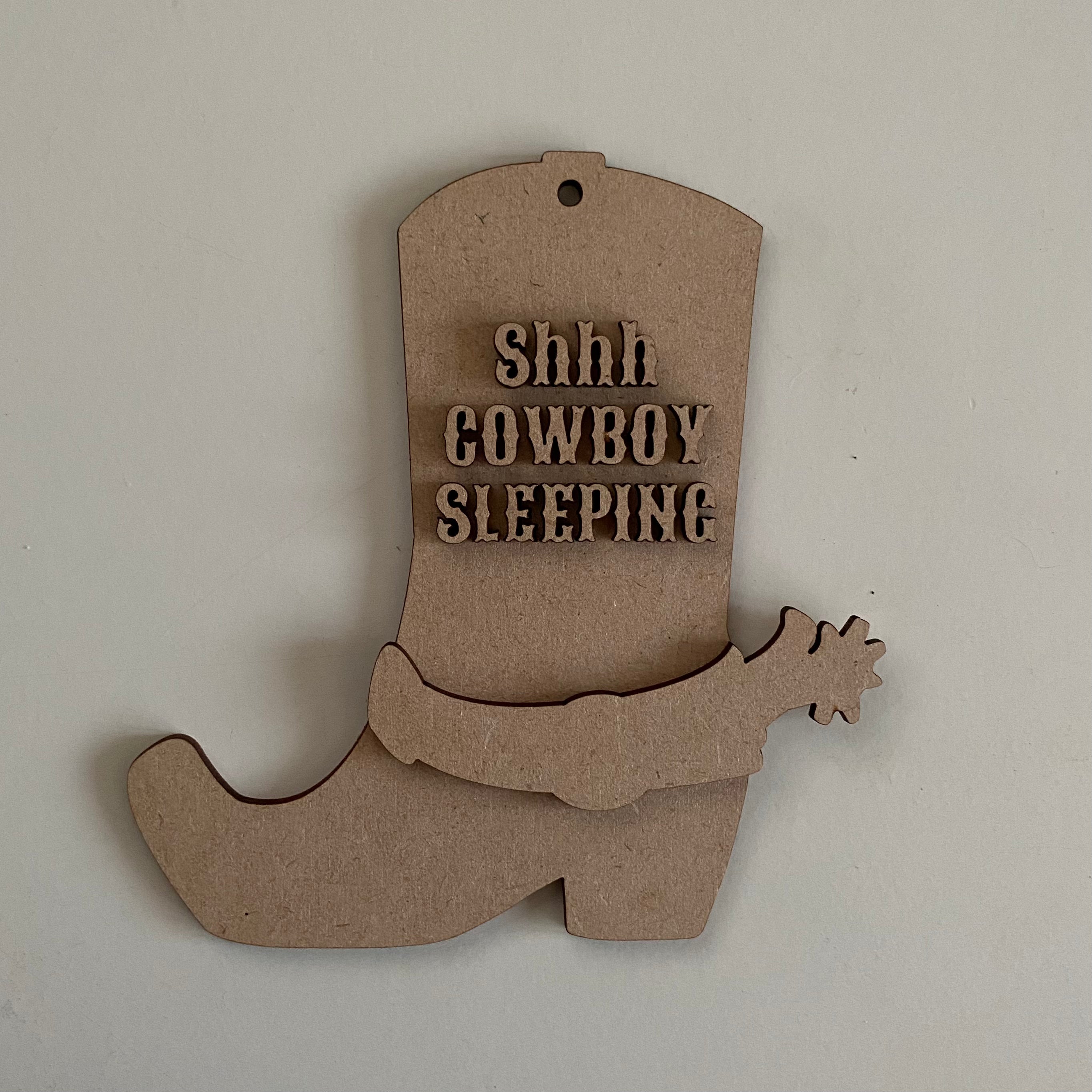 15cm Shhh Cowboy Sleeping Cowboy Boot Decoration – ÄRTHAUS 52