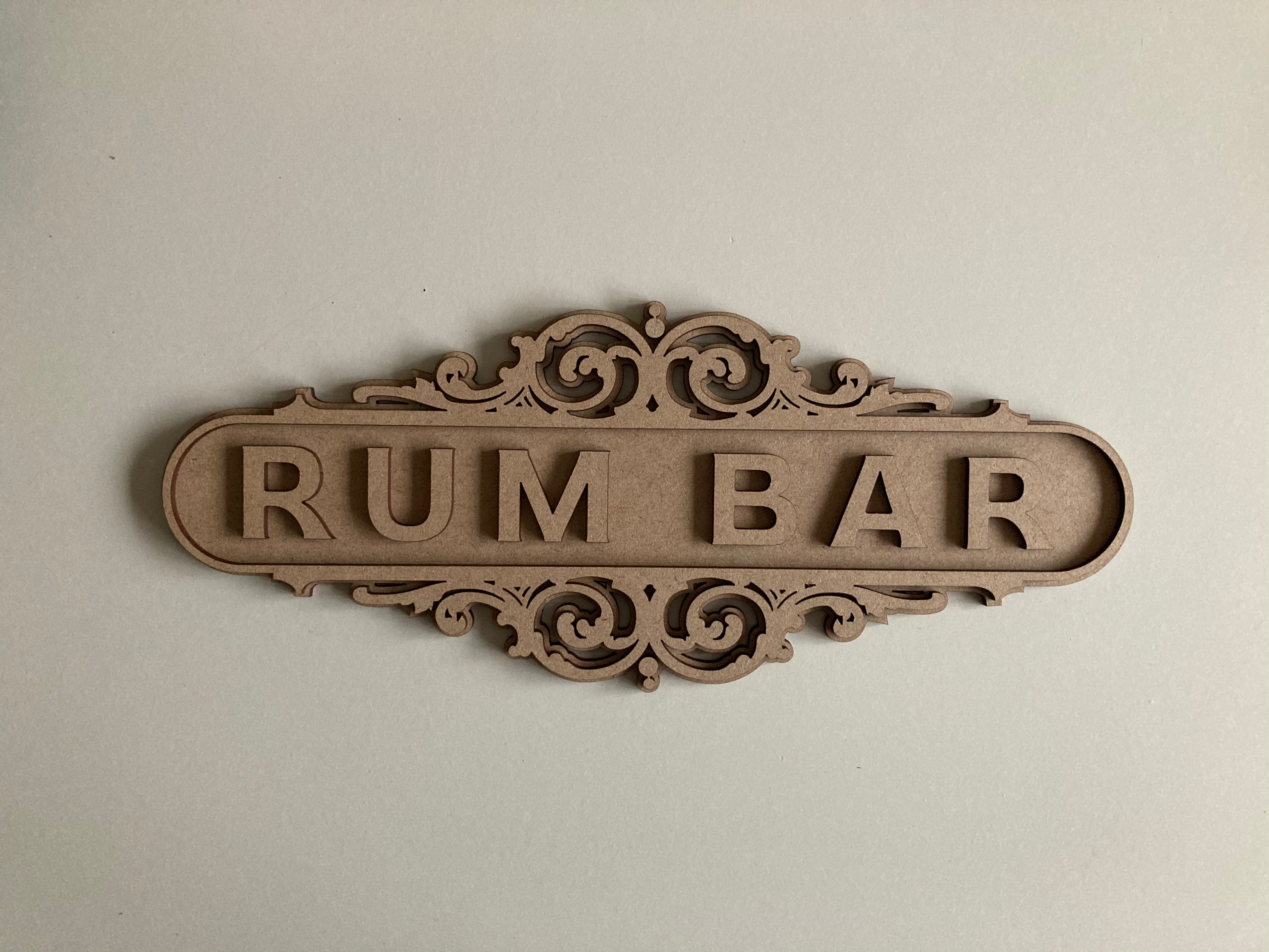 30cm Rum Bar Sign – ÄRTHAUS 52