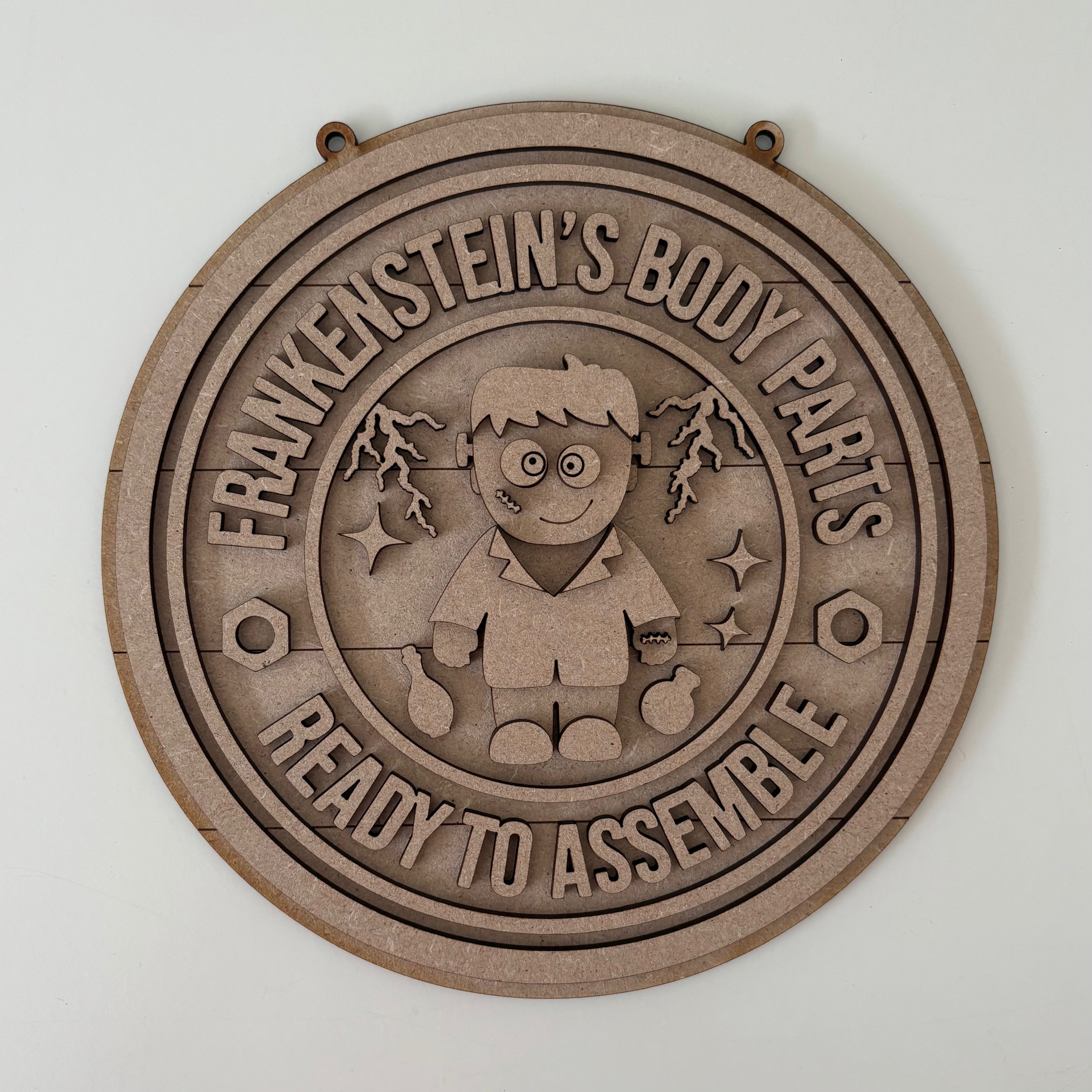 20cm Frankenstein's Body Parts Sign – ÄRTHAUS 52
