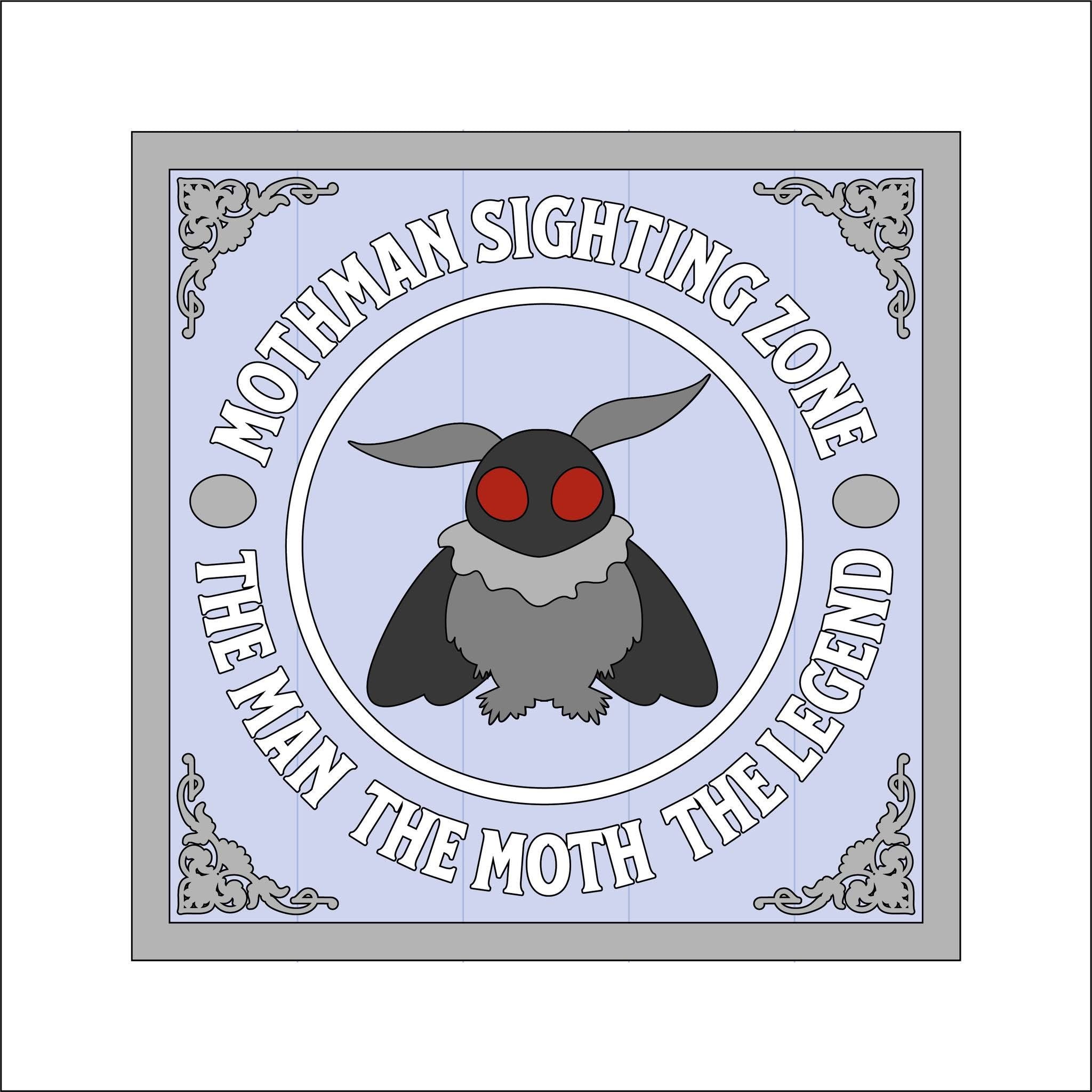 19cm Mothman Sighting Zone Sign – ÄRTHAUS 52