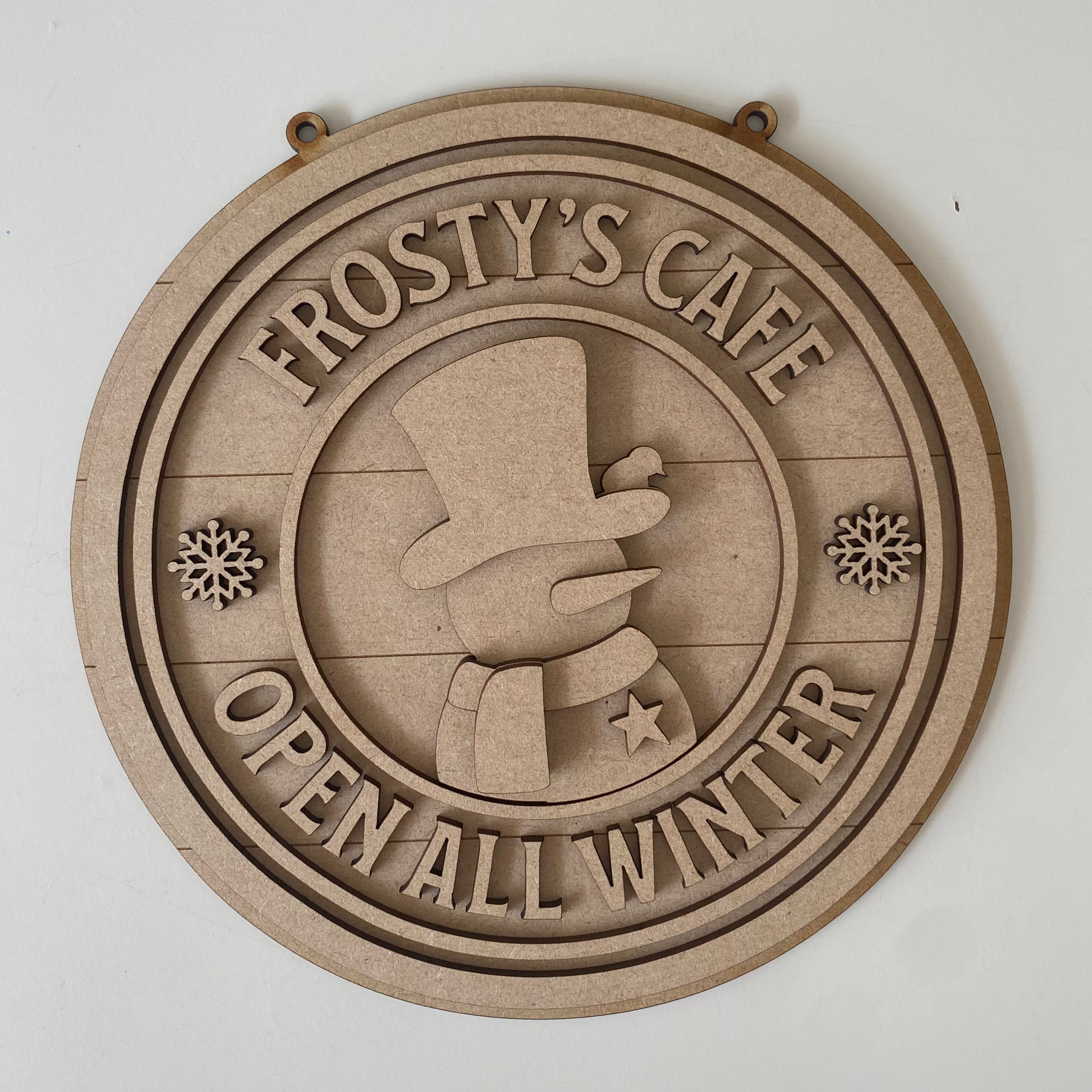 20cm Mr Frosty's Cafe Sign – ÄRTHAUS 52