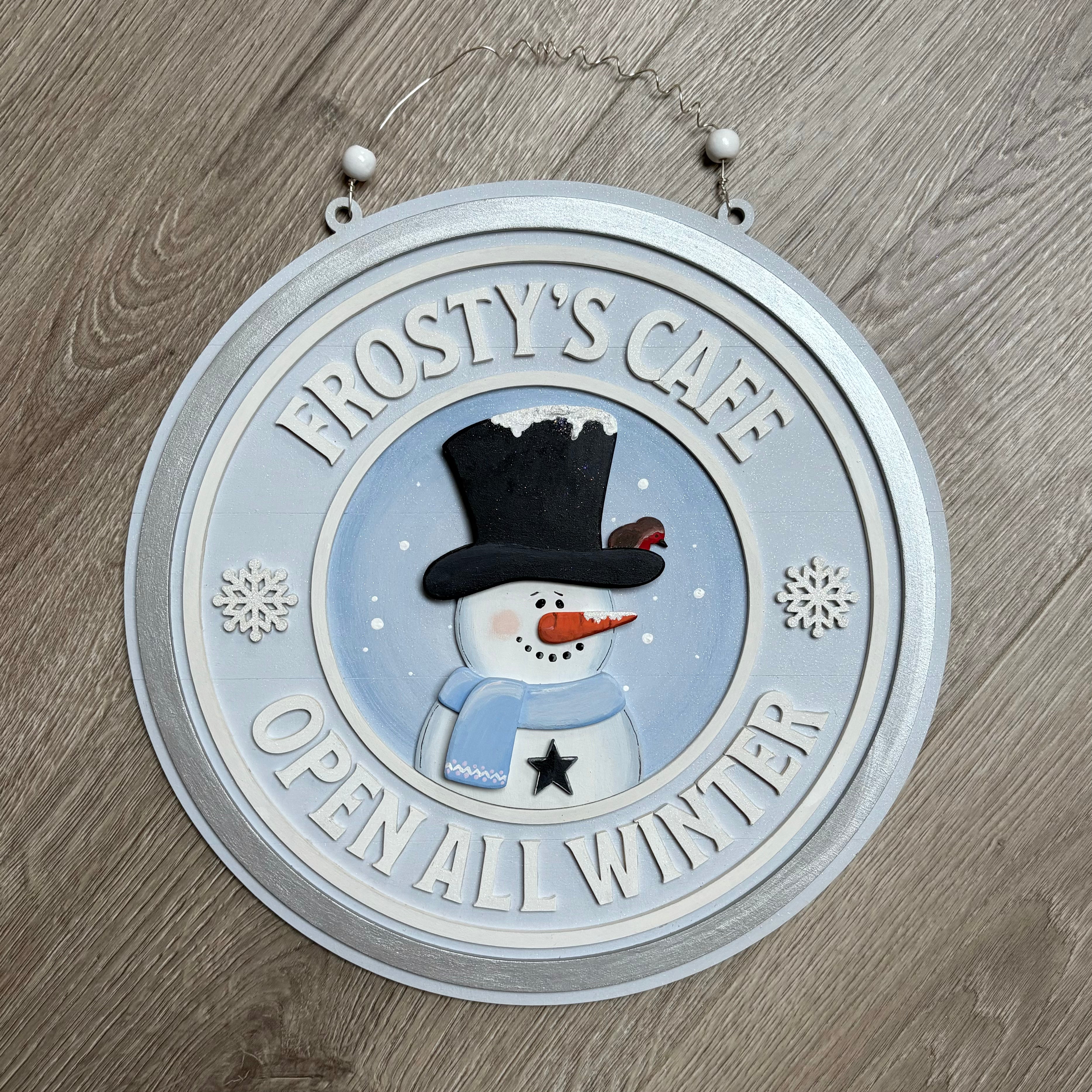 30cm Hand-Painted Frosty's Cafe Sign – ÄRTHAUS 52